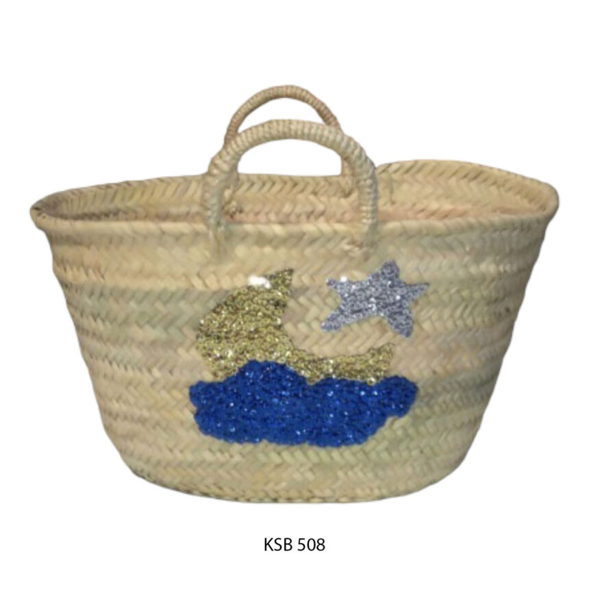 Moroccan Personalized Palm Leaf Baskets – KSAR SOUK BASKETS